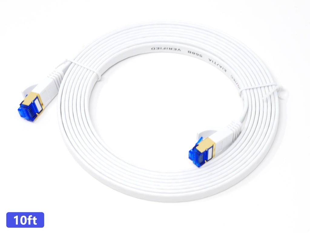 QualGear RJ45 Cat 7 Ethernet Patch Cable, 10Gpbs High-Speed Cable ...