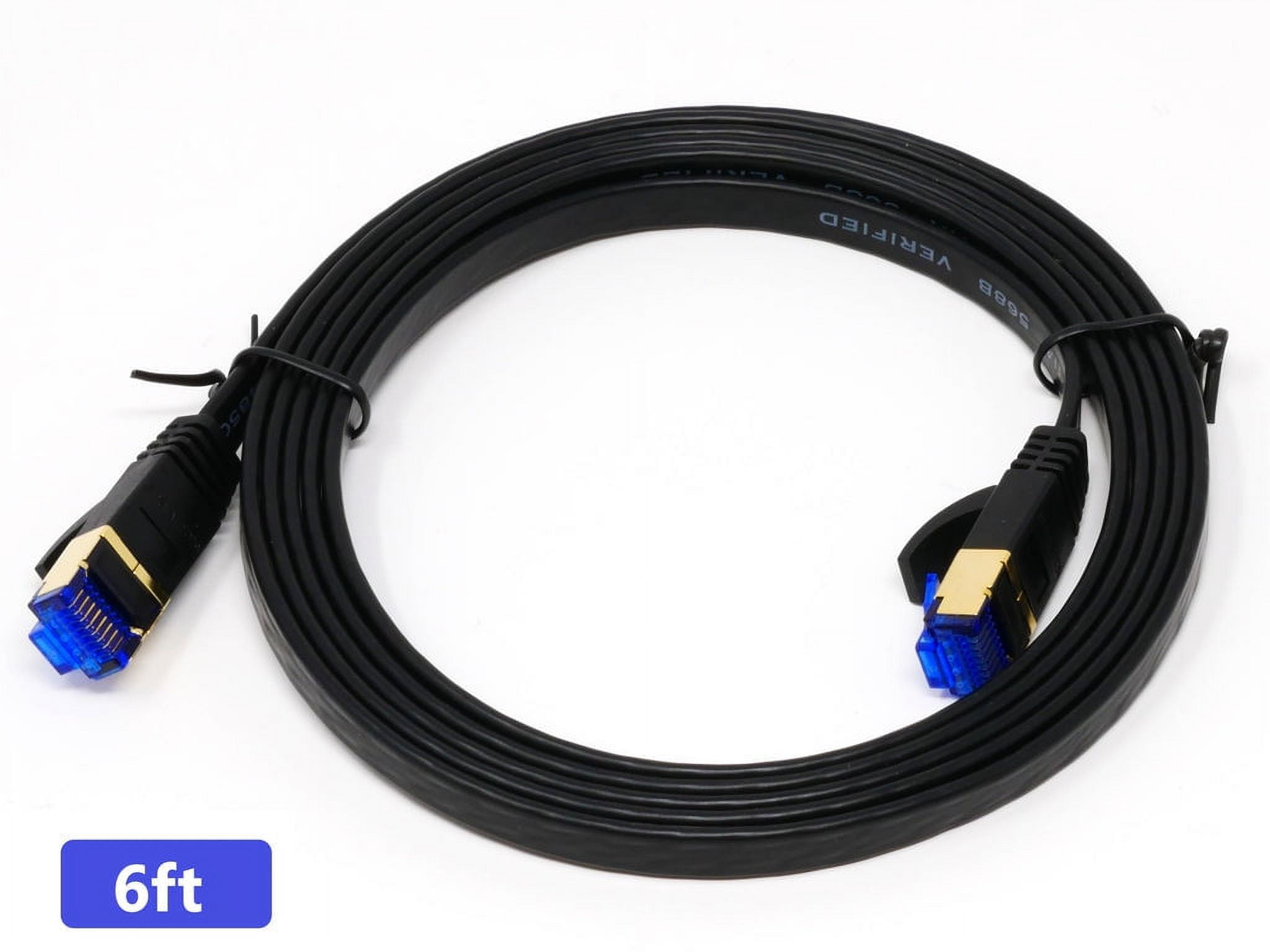 QualGear RJ45 Cat 7 Ethernet Patch Cable, 10Gpbs High-Speed Cable ...