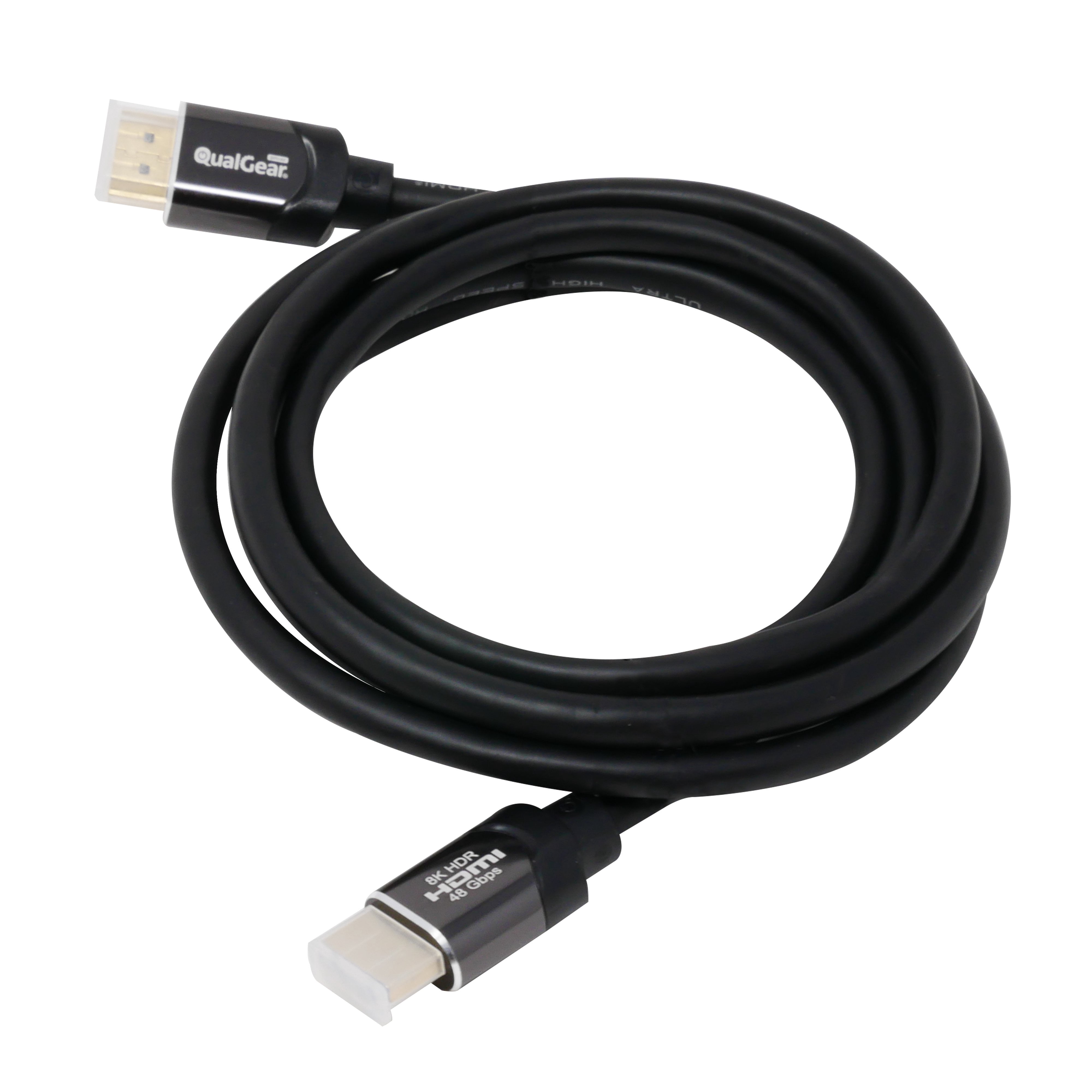 QualGear Ultra High-Speed 8K HDMI Cable - 6 Feet, Black (QG-CBL-HD21 ...