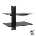 QualGear Universal Dual-Shelf Wall Mount for Most A/V Components, Black ...