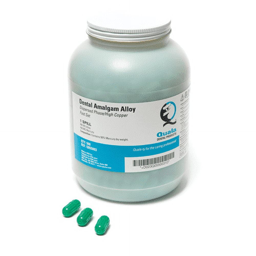 Quala Q055030 Dispersed Phase Alloy Amalgam 3 Spill Fast Set 50/Pk 800 ...