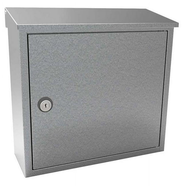 Allux 400 Top Loading Wall Mount Locking Mailbox in Galvanized ...