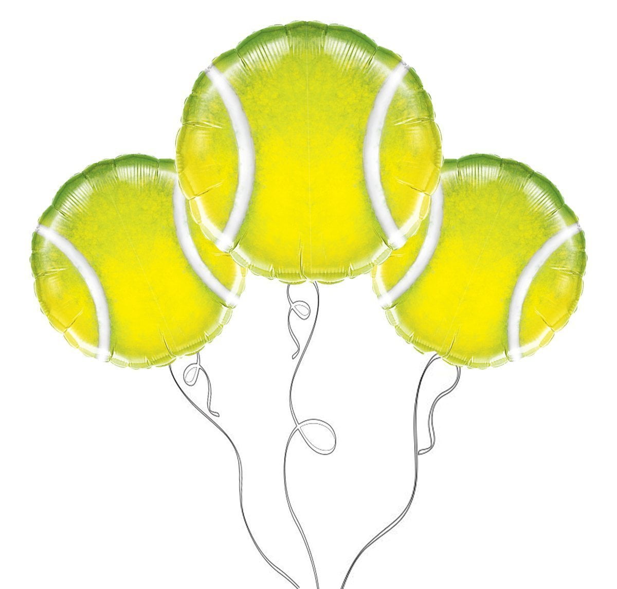 Qualatex Tennis Ball Microfoil Balloons, 18-Inches (3-Units) - Walmart.com