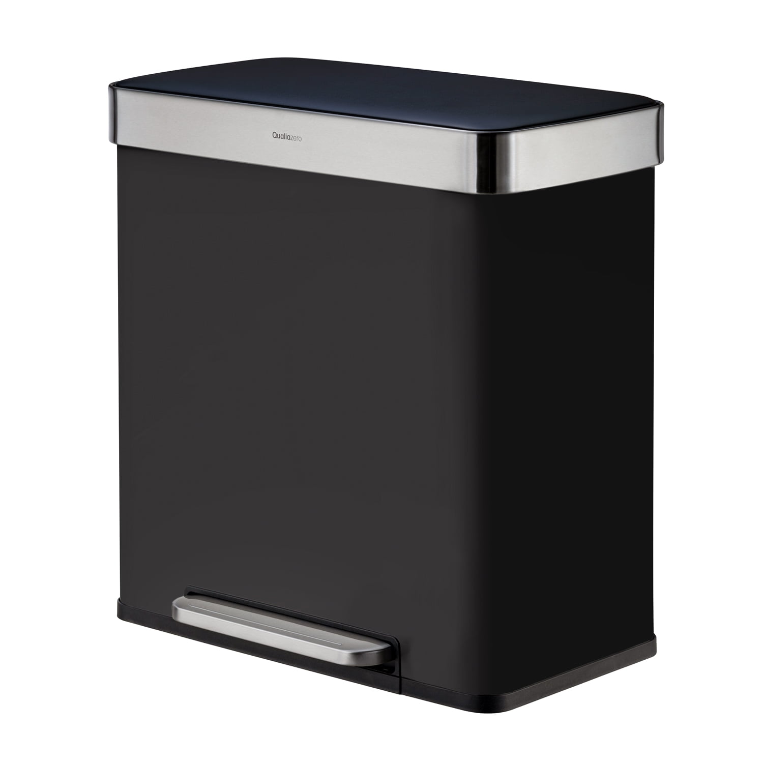 Qualiazero 16 Gallon Trash Can, 8 Gallon Dual Compartment Step on ...