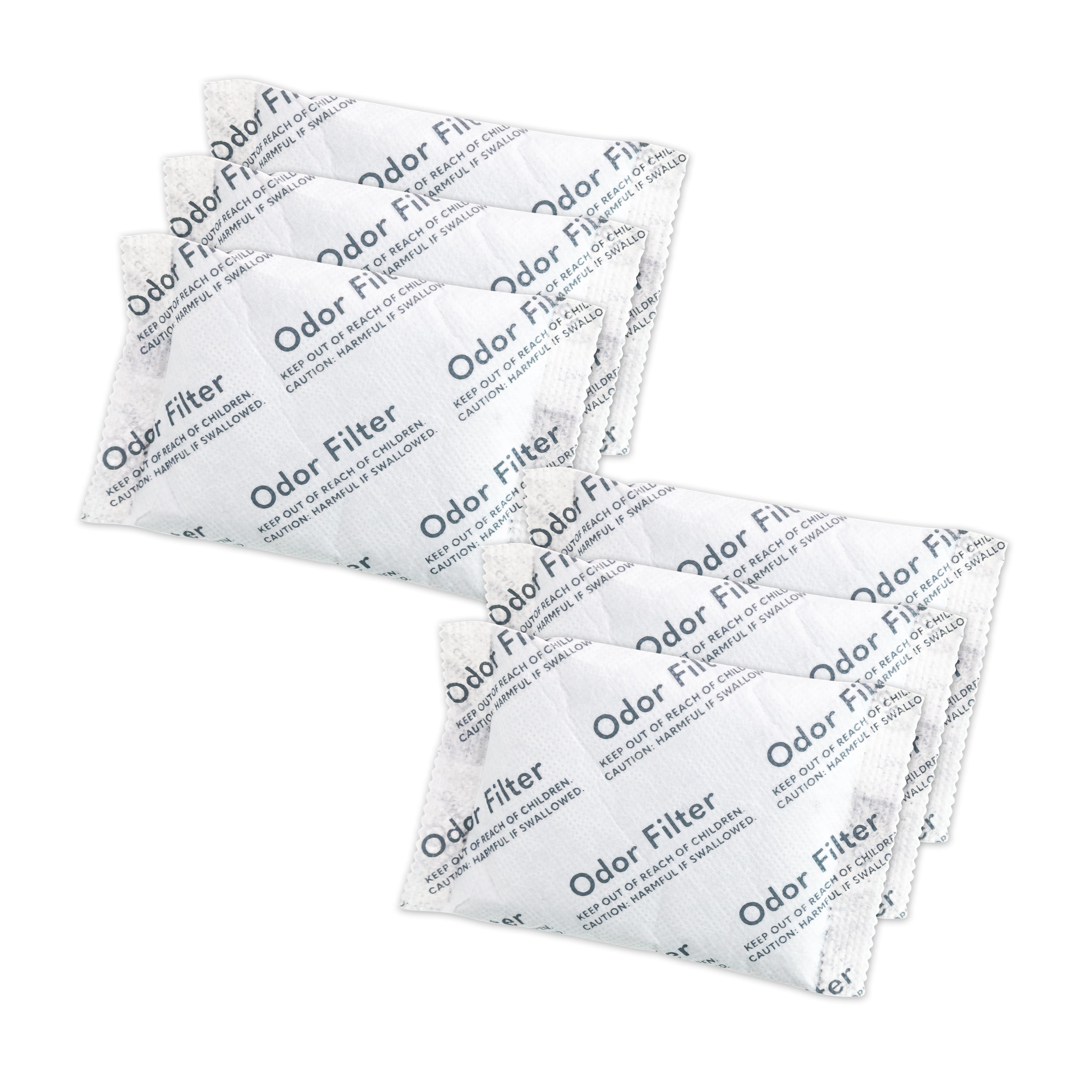 QualiaZero Activated Carbon Odor Control Filters for Trash Can, 6 Pack ...