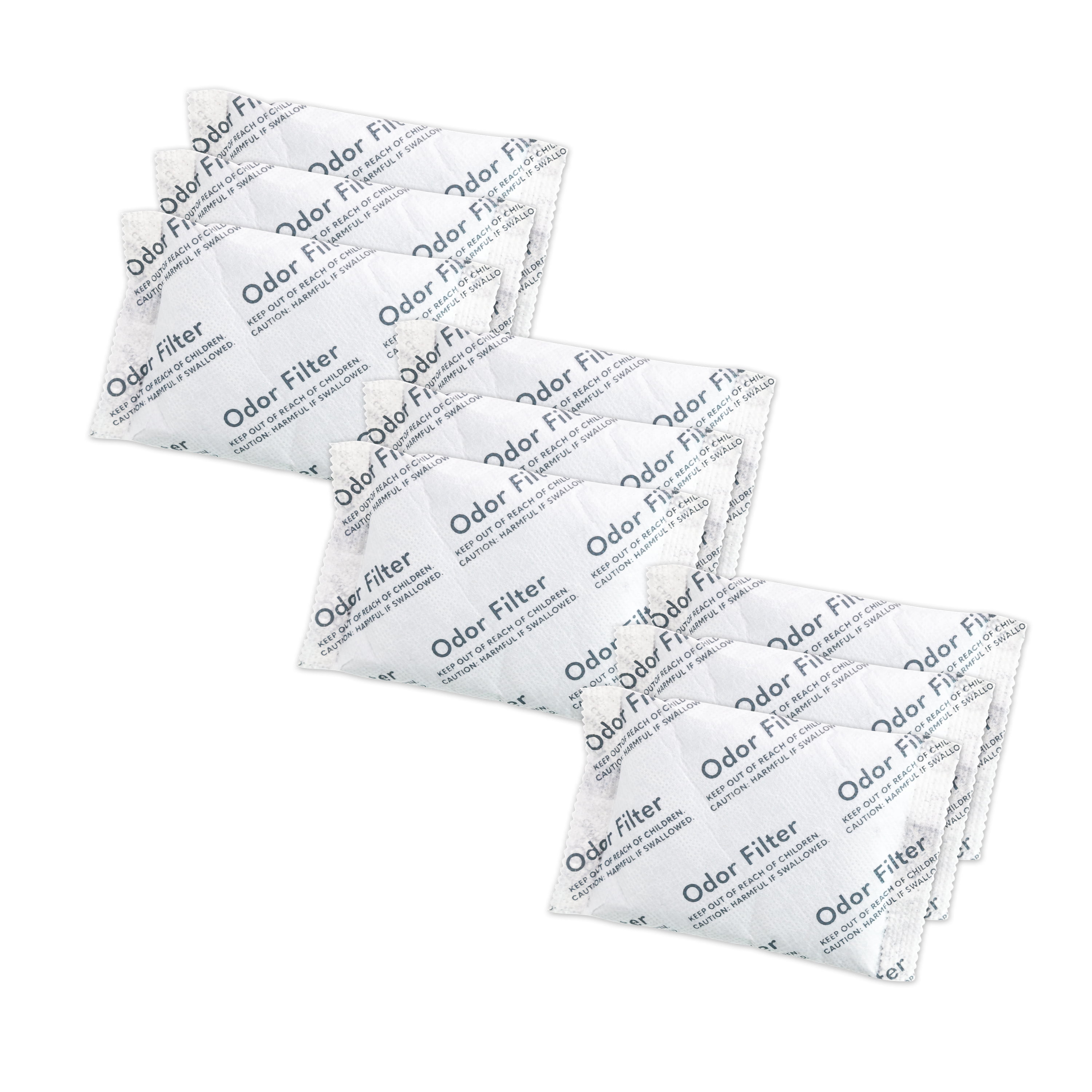 Qualiazero Activated Carbon Odor Filters for Trash Can, Pack of 9 ...