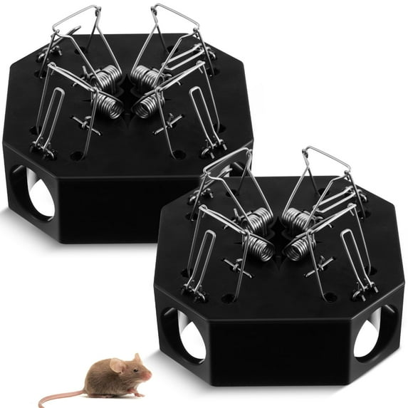 Qualirey 2 Pack Reusable Mouse Trap 4 in 1 Multi Catch Mice Traps for ...