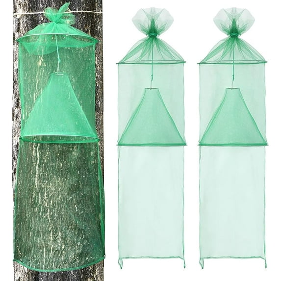 Qualirey 2 Pack Spotted Lanternfly Traps Lantern Fly Killer Mesh Tree ...