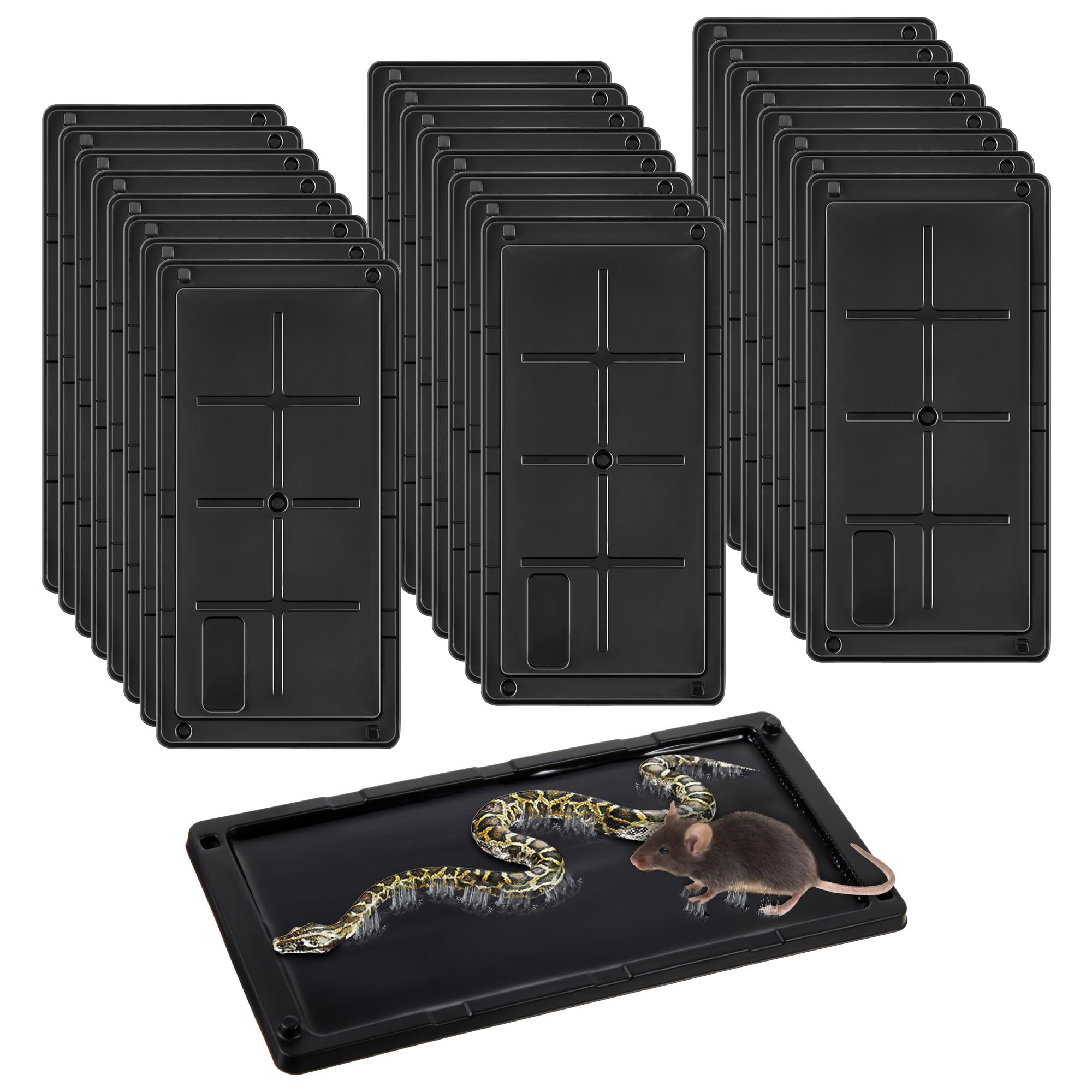 Qualirey 24 Pack Glue Traps for Rats and Snakes, Larger and Heavy Duty ...