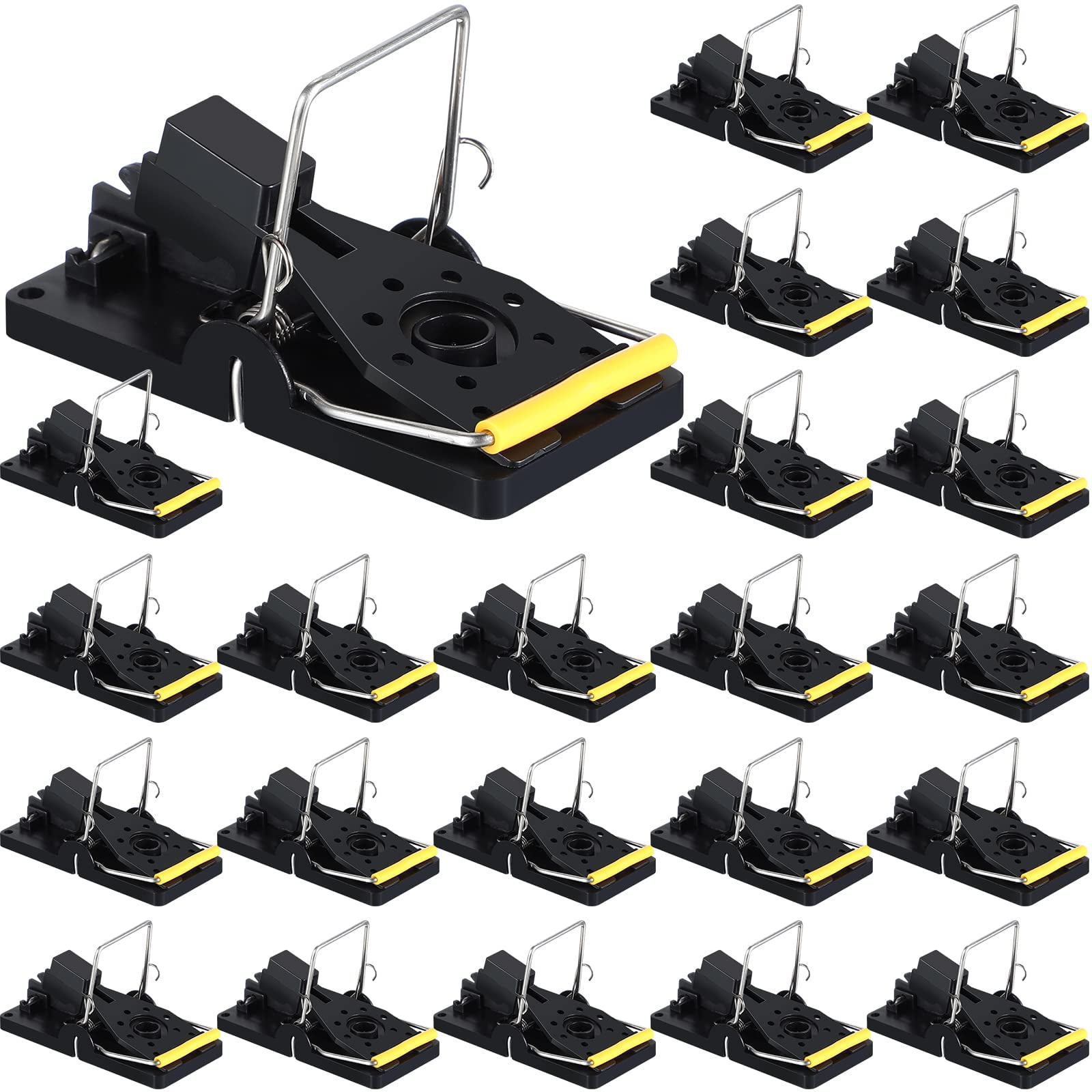 Qualirey 24 Pcs Mouse Traps Plastic Mice Trap House Indoor Rat Trap ...
