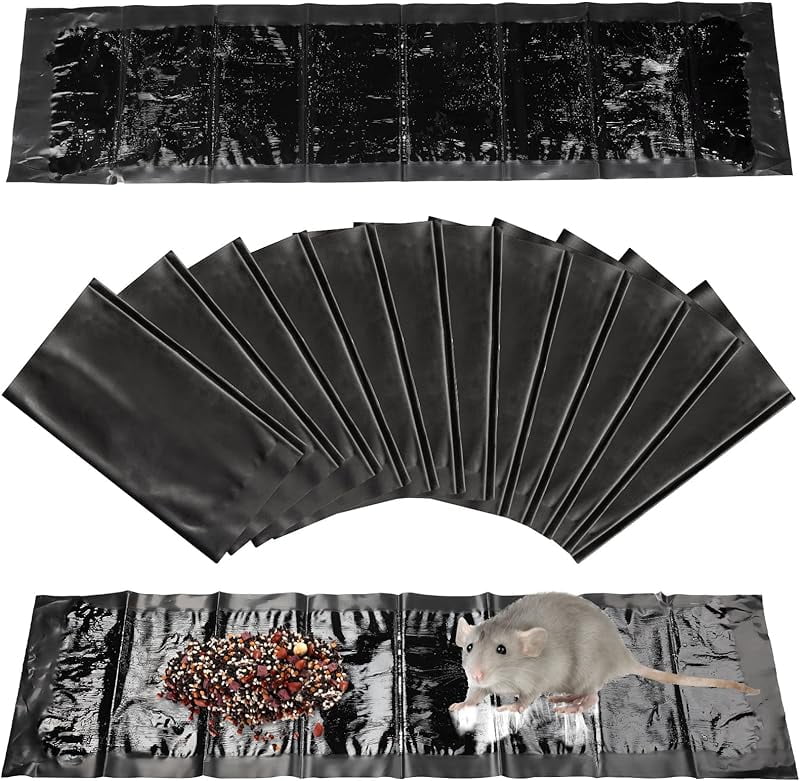 Qualirey 8 Pack Large Sticky Mouse Trap 24 Inch Sticky Rat Glue Roach ...