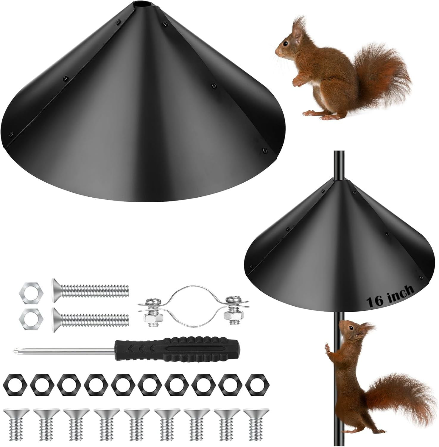 Qualirey Squirrel Baffle for Bird Feeder Bird House Guard Stopper ...