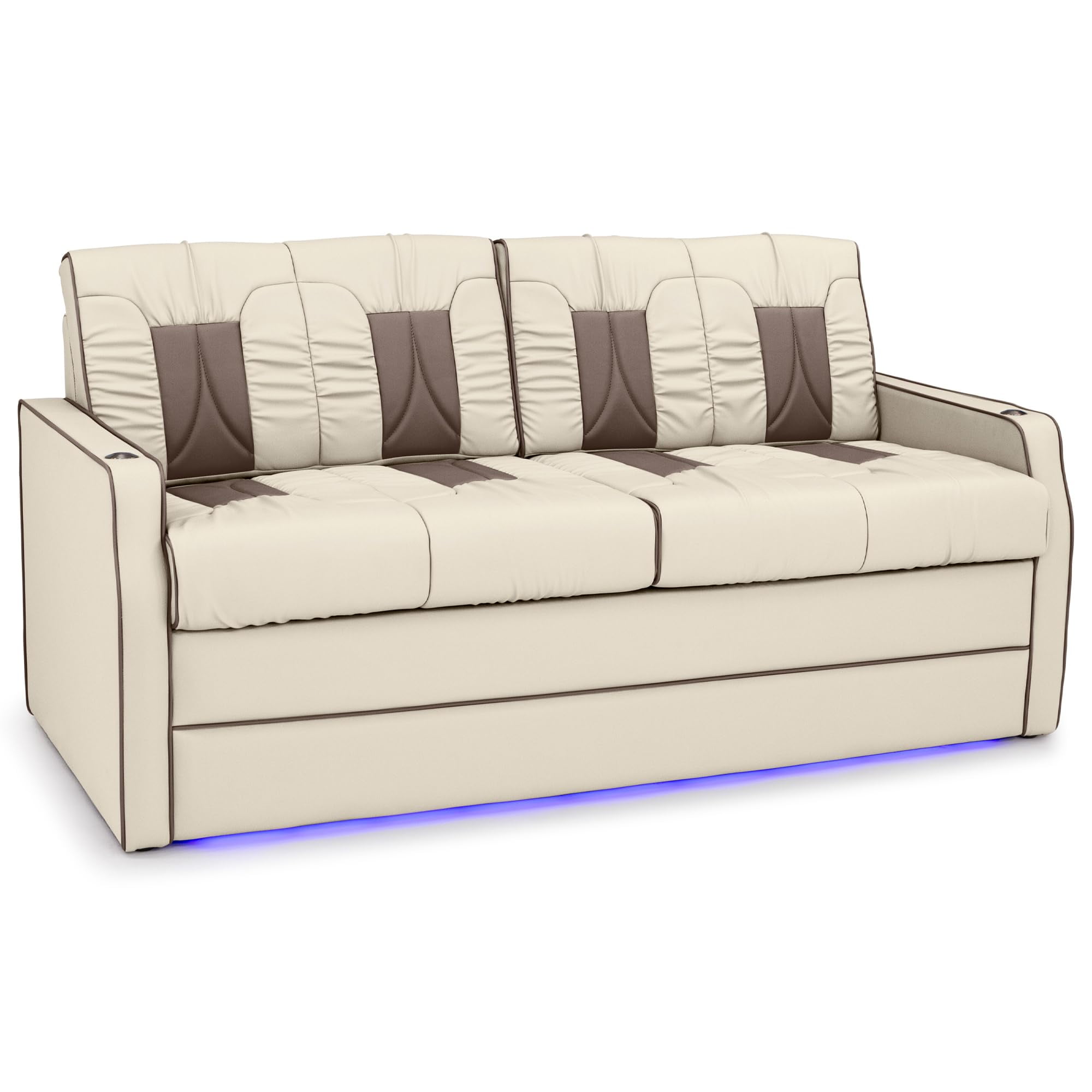 Qualitex De Leon PS Pull-Out Sleeper Sofa - 68" Wide - Bisque & Light ...