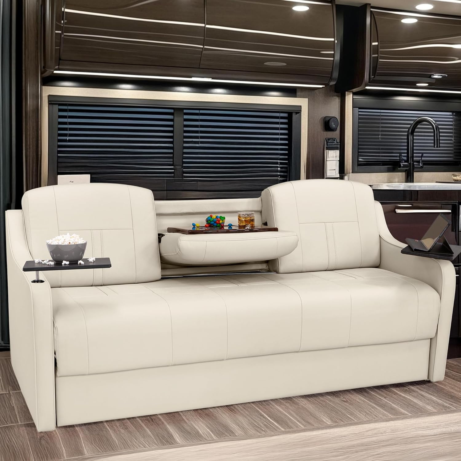 Qualitex Ethos Console DX RV Sofa Bed - 78" Wide - Bisque Ultimate ...