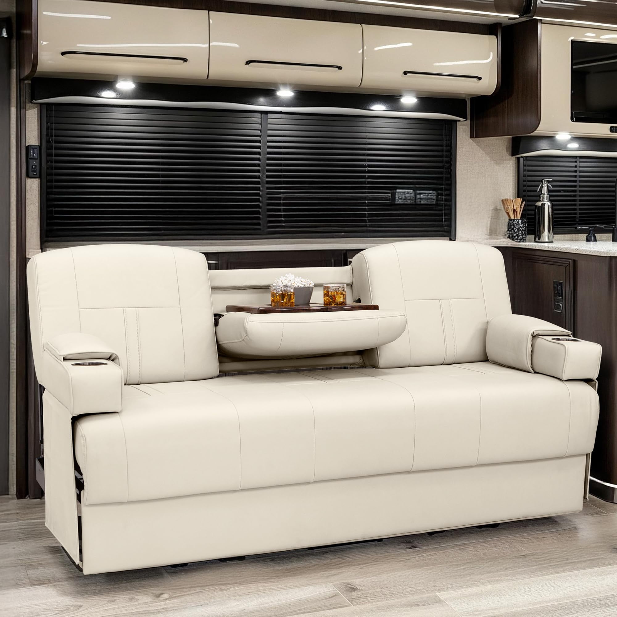 Qualitex Ethos Console SL RV Sofa Bed - 68" Wide - Bisque Ultimate ...