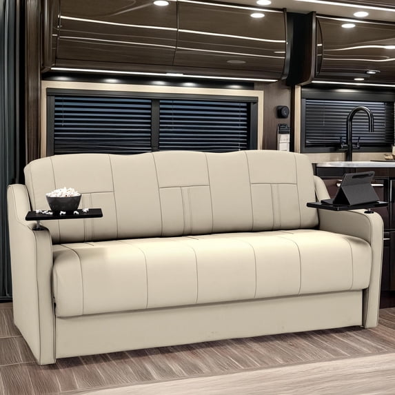 Qualitex Ethos DX RV Sofa Bed - 78" Wide - Bisque Ultimate Leather ...