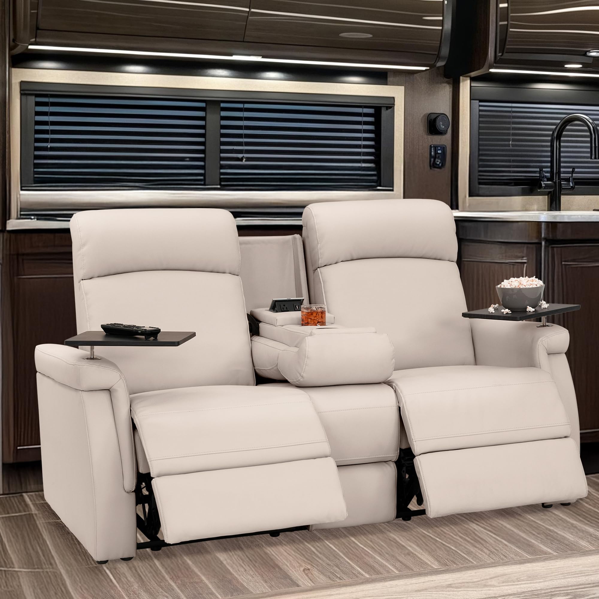 Qualitex Odyssey RV Double Recliner Sofa, Ultimate Leather, Heat ...