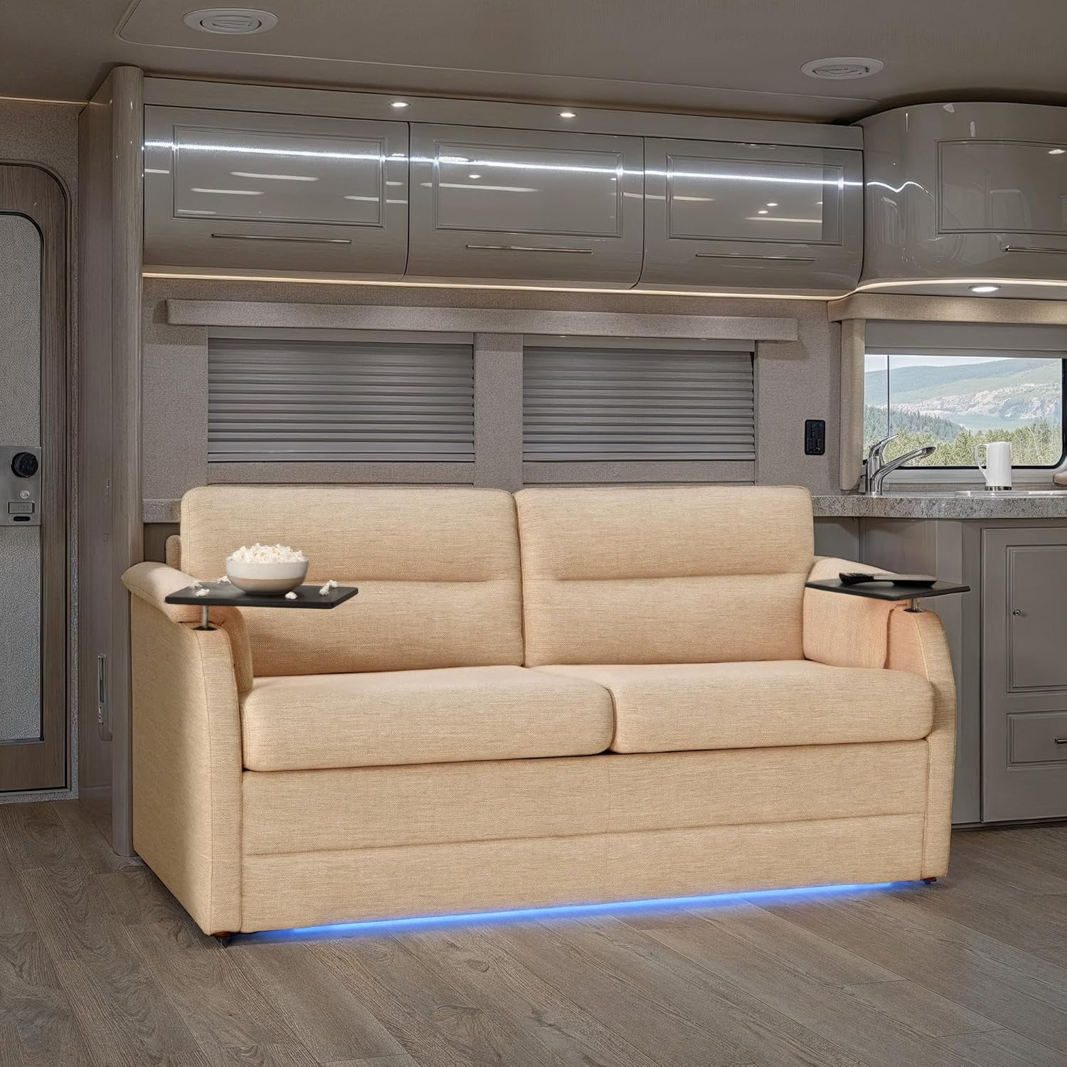Qualitex Ridgeline PS Pull-Out RV Sleeper Sofa, 68" Wide, Fabric ...