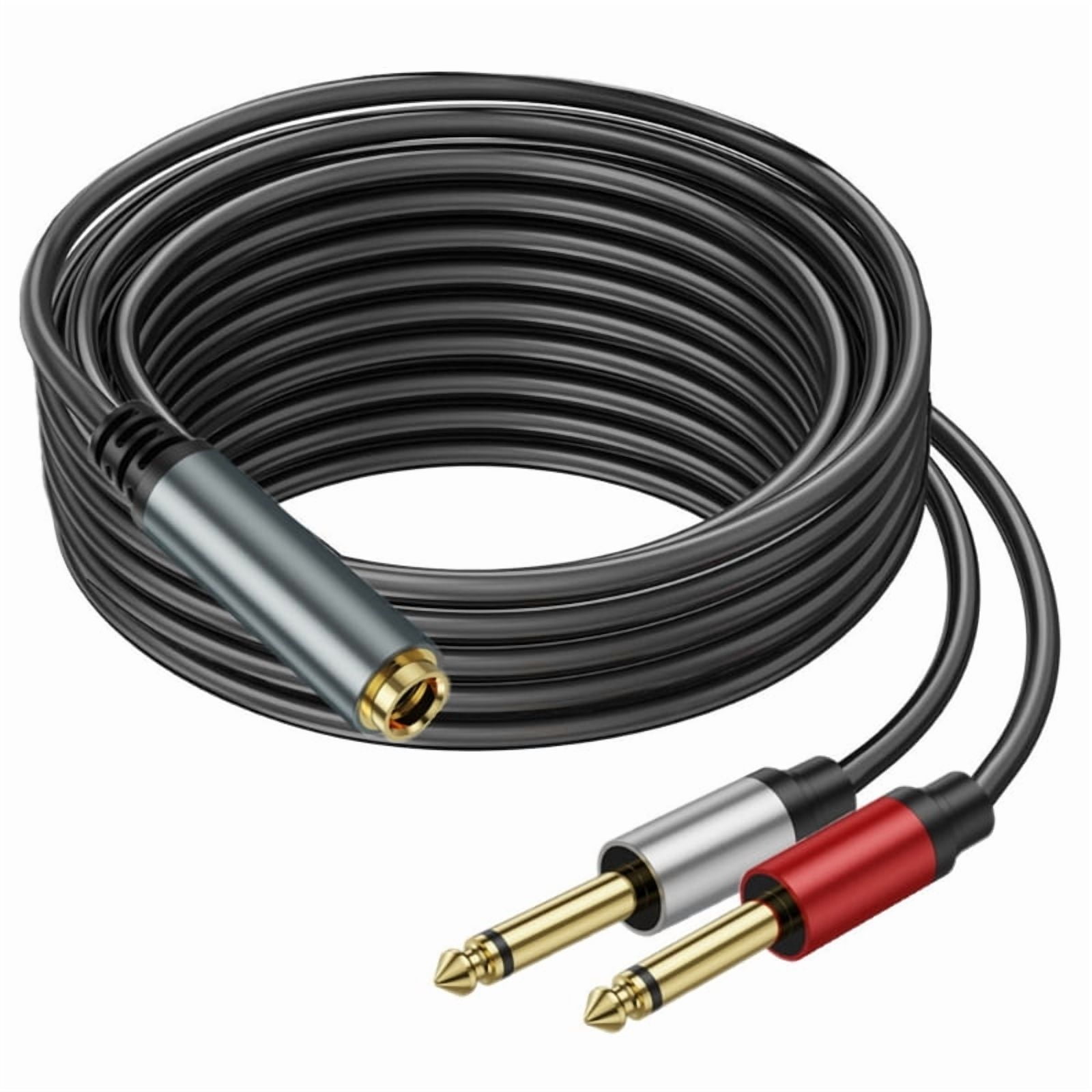 Quality 1/4Inch TRS to Double Mono Y Cable 1/4 Mono Male Y Splitter ...
