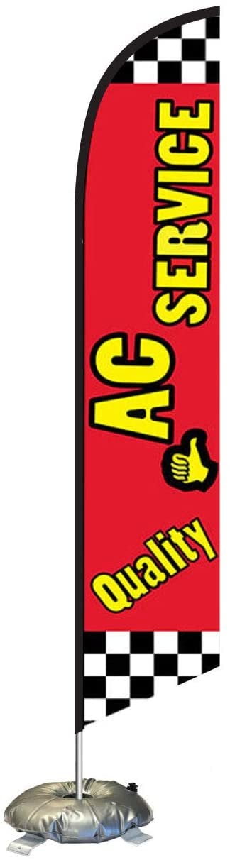 Quality AC Service Feather Flag Kit with Cross-Base and Weight-Donut ...