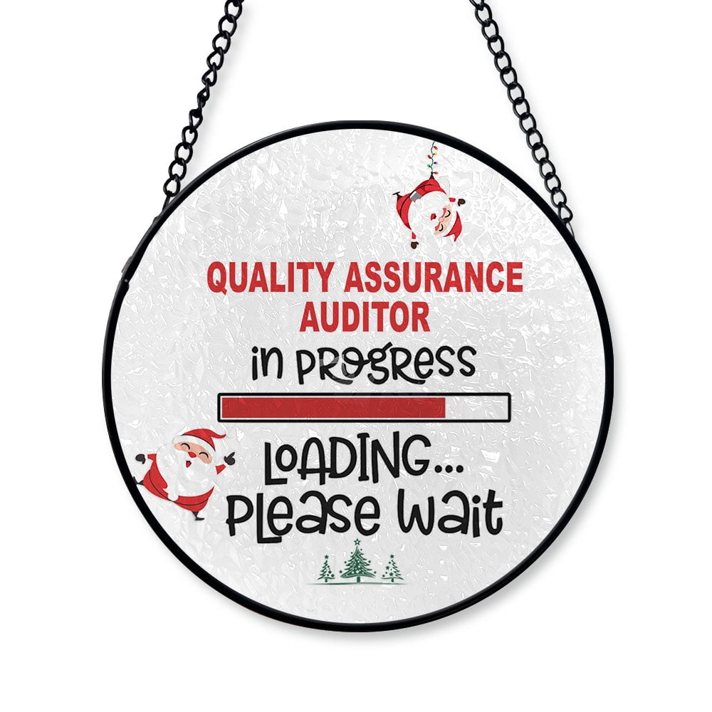 Quality Assurance Auditor in Progress Stained Glass Window Hanging 2025 ...