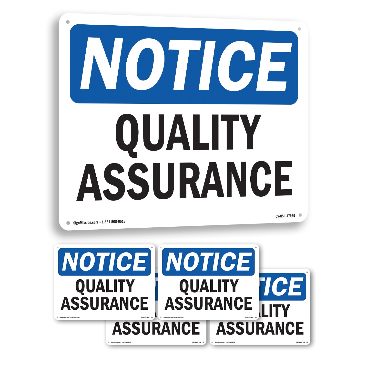Quality Assurance OSHA Notice Rigid Plastic Sign 18 Inch x 12 Inch - 5 ...
