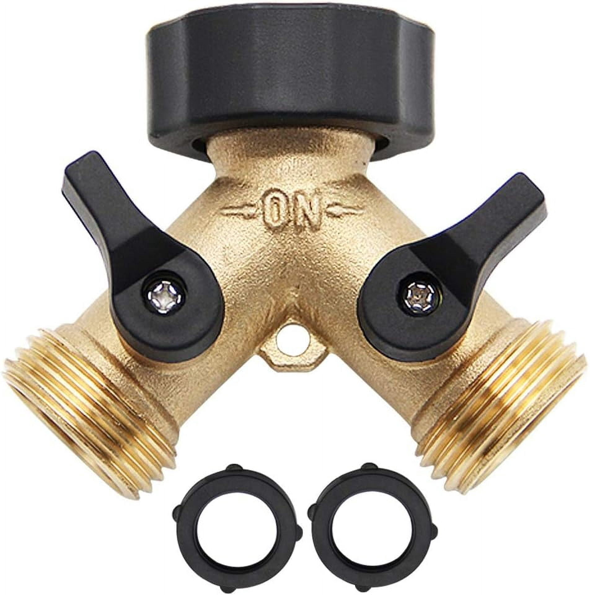 Quality Brass Materials Garden Hose Splitter, Heavy Duty 2 Way ...
