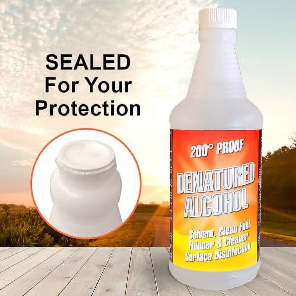 Quality Chemical's Denatured Alcohol 200-Proof Ethyl Alcohol - for Cleaning, 1 Gallon (128 oz ...