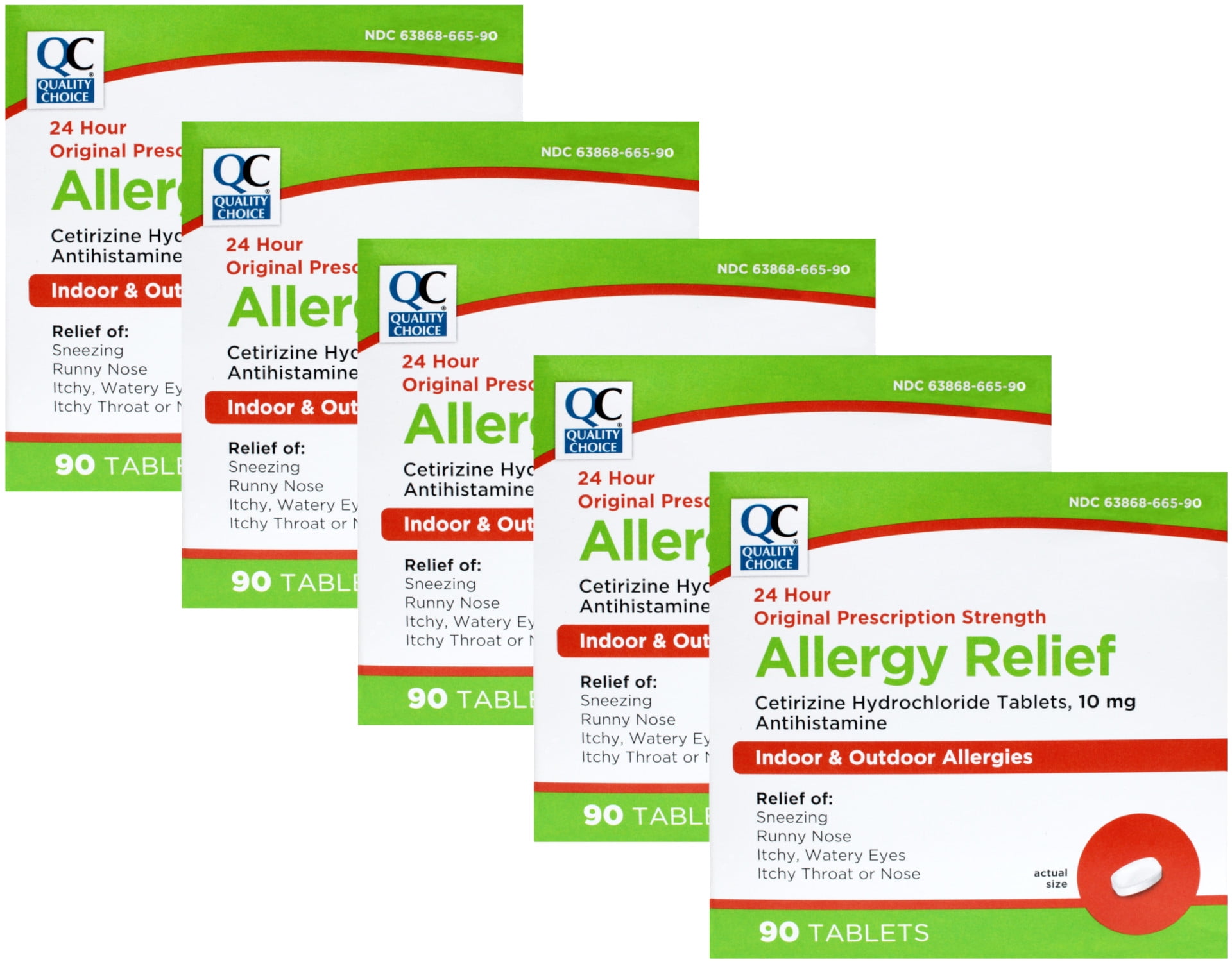 Quality Choice 24 Hour Allergy Relief Cetirizine Hydrochloride Tablets ...