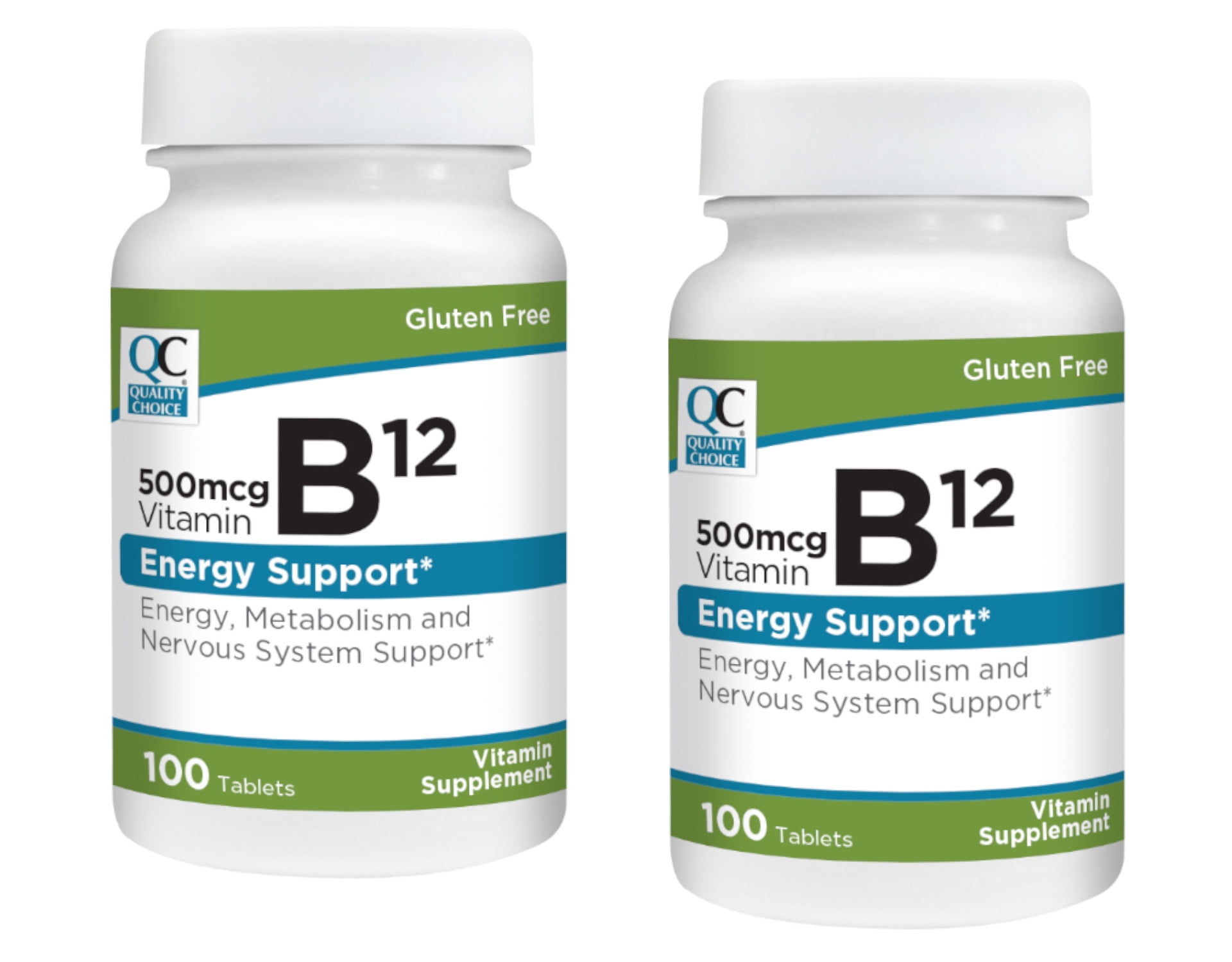 Quality Choice 500mcg Vitamin B12 Energy Support Tablets, 100 Count ...