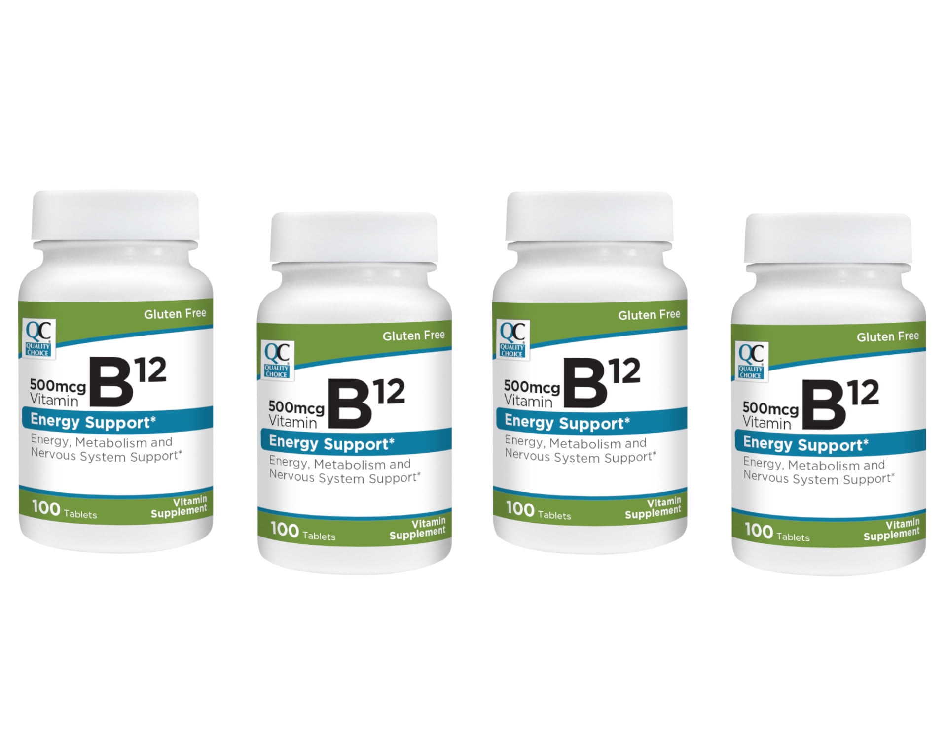 Quality Choice 500mcg Vitamin B12 Energy Support Tablets, 100 Count ...