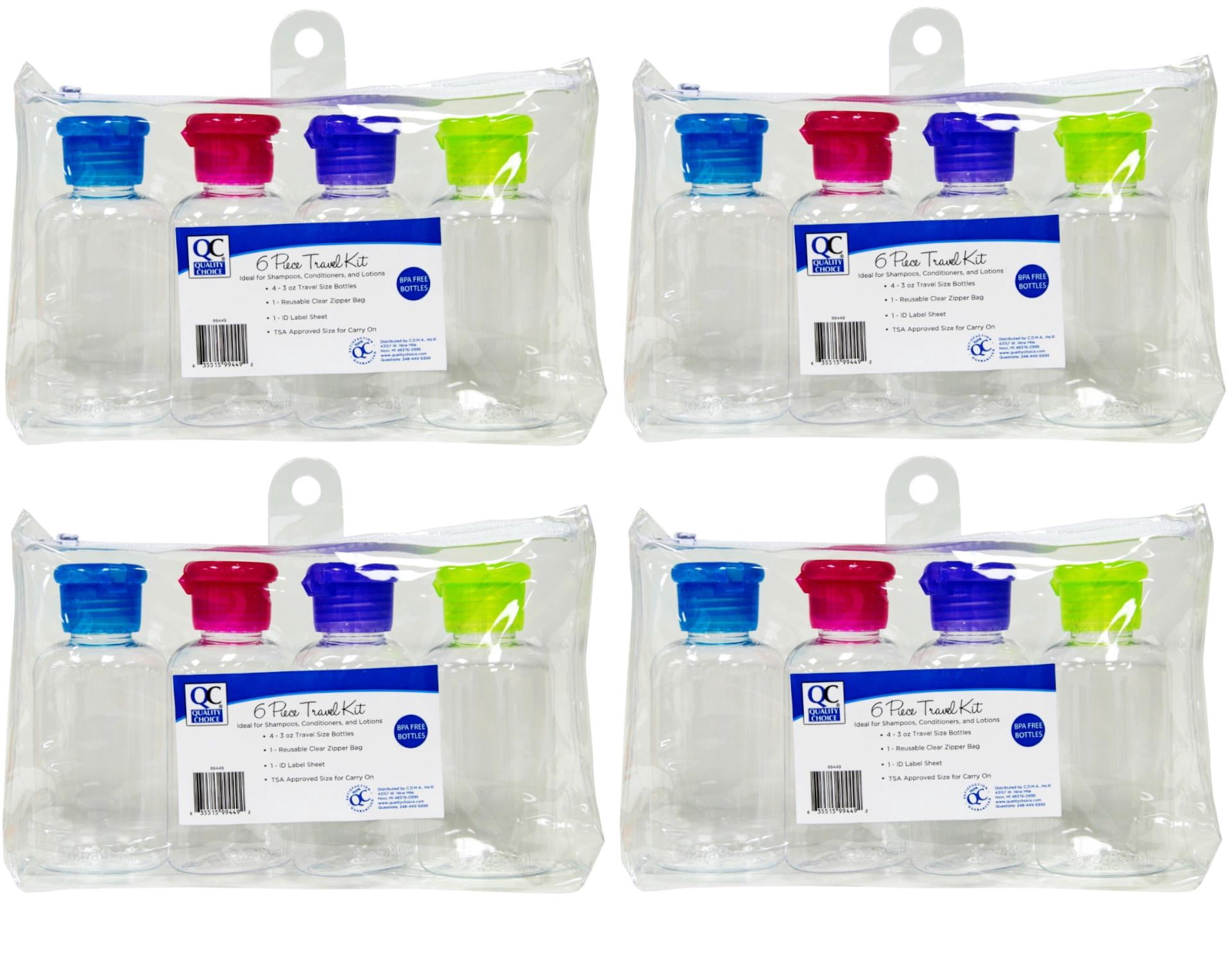 Quality Choice 6 Piece Travel Kit with bonus ID labels and bag, Ideal ...