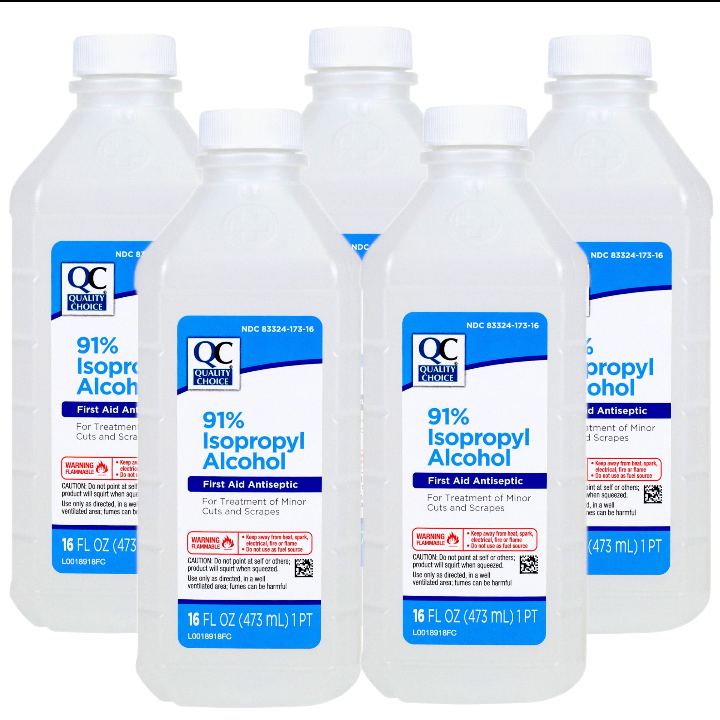 Quality Choice 91% Isopropyl Alcohol First Aid Antiseptic for Treatment ...