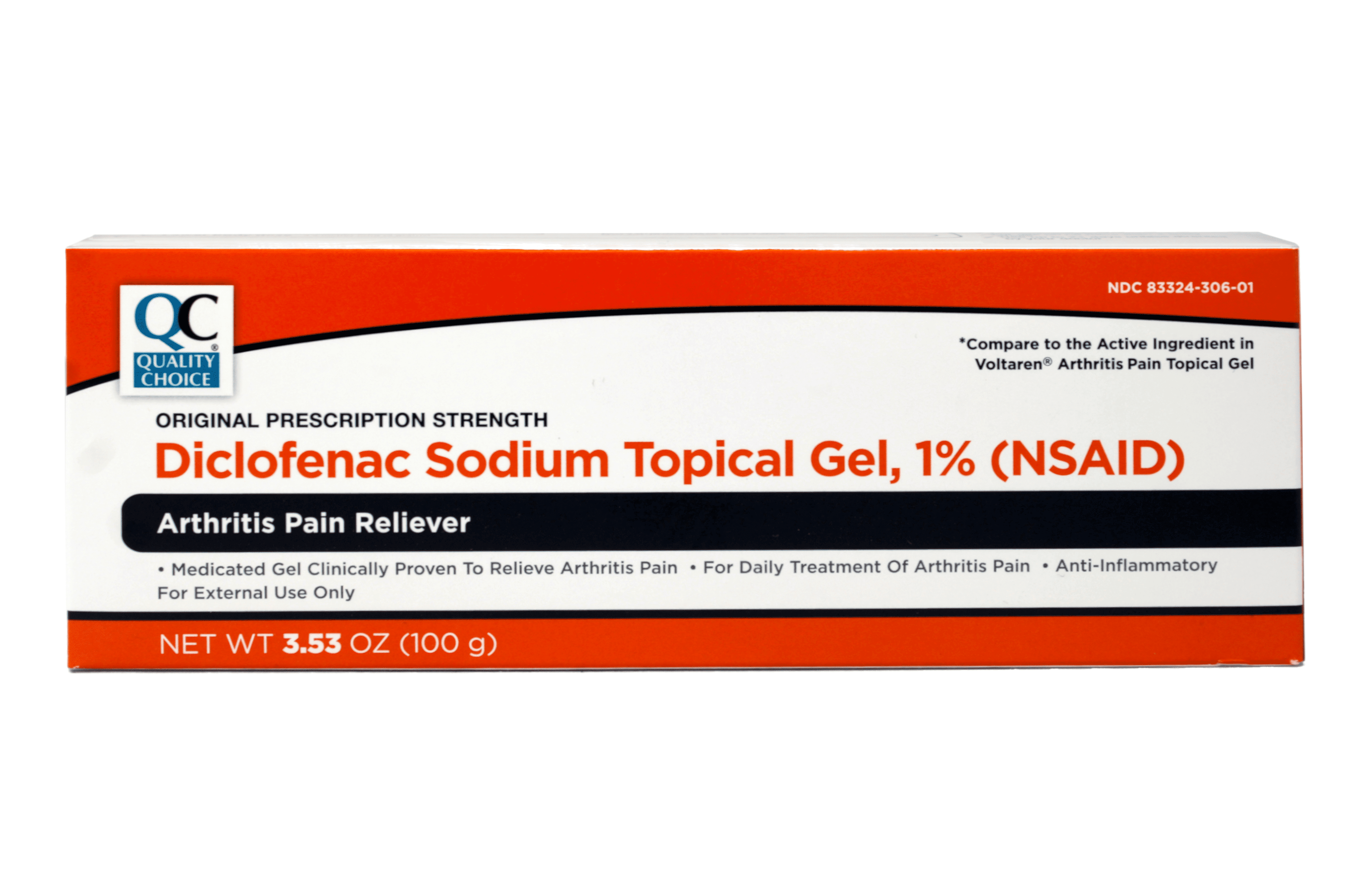 Quality Choice Diclofenac Sodium Topical Gel 1%, Arthritis Pain Relief Gel, 3.53 oz - Walmart.com