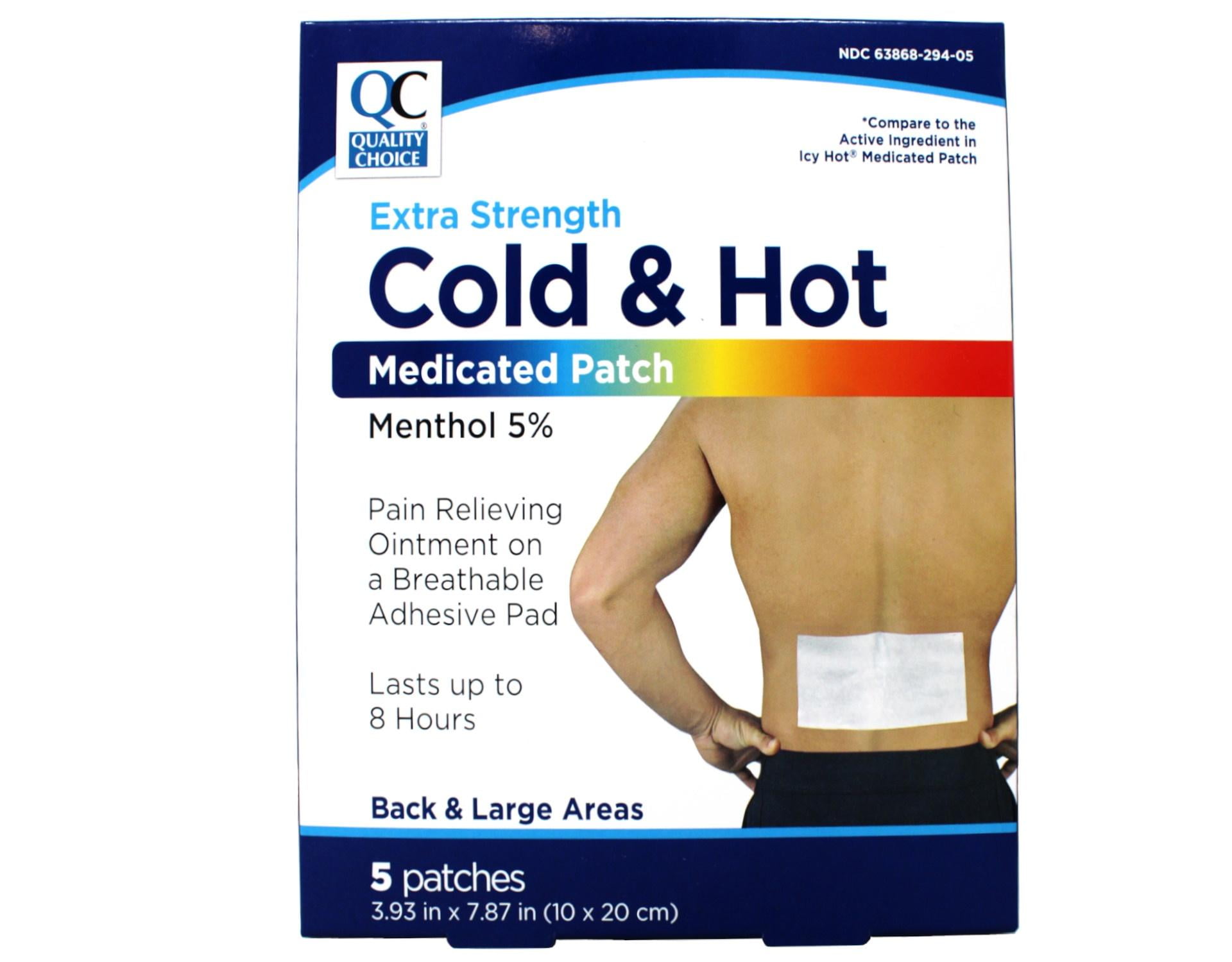 Quality Choice Extra Strength Menthol 5% Cold & Hot X/S Medicated Back ...