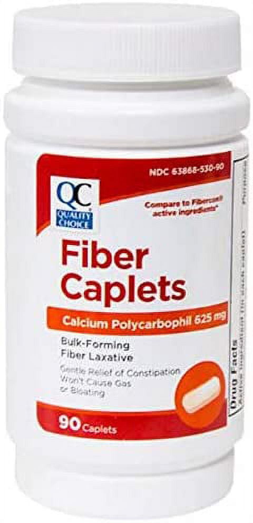 Quality Choice Fiber Therapy Caplets, Safe and Comfortable Constipation ...