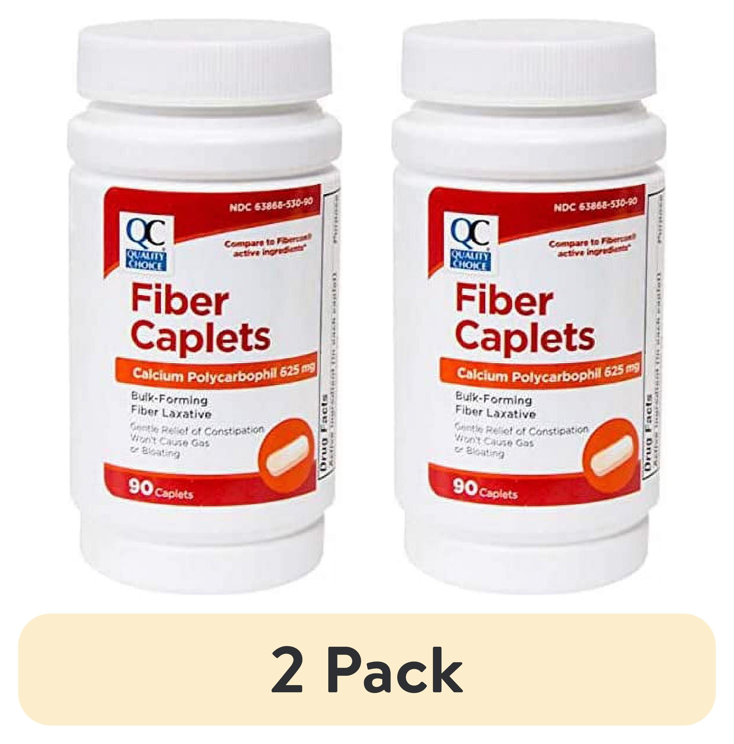 (2 pack) Quality Choice Fiber Therapy Caplets, Safe and Comfortable ...