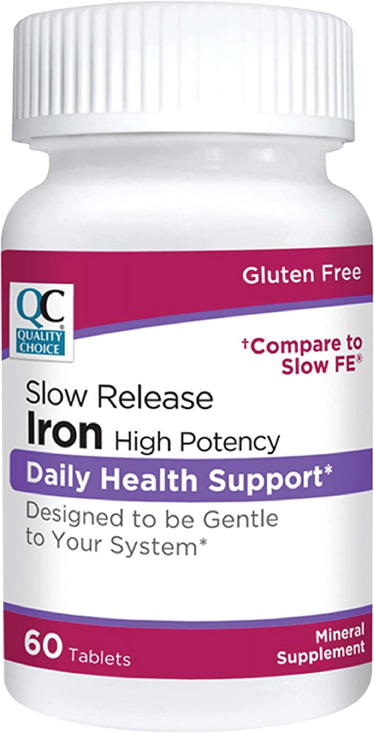Quality Choice Iron High Potency Slow Release Tablets, 45mg, 60 Tabets ...