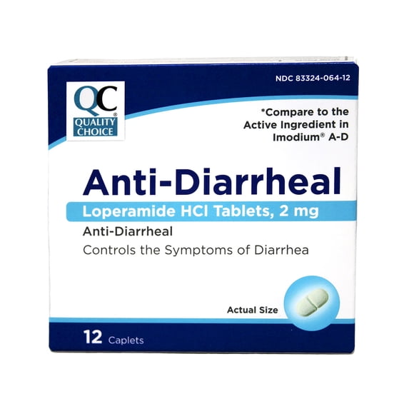Quality Choice Loperamide Hydrochloride Anti-Diarrheal Caplets, 2 mg ...