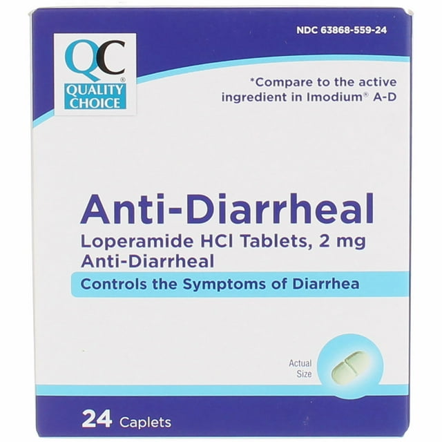 Quality Choice Loperamide Hydrochloride Anti-Diarrheal Caplets, 2 mg ...