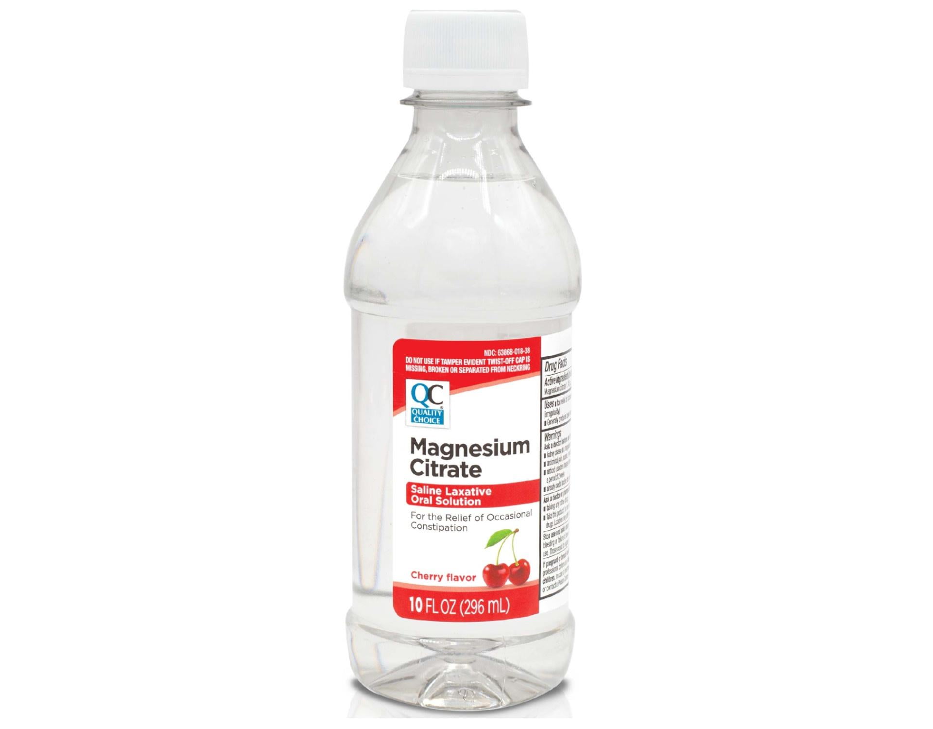 Quality Choice Magnesium Citrate Oral Laxative Cherry Flavor 10oz Each ...