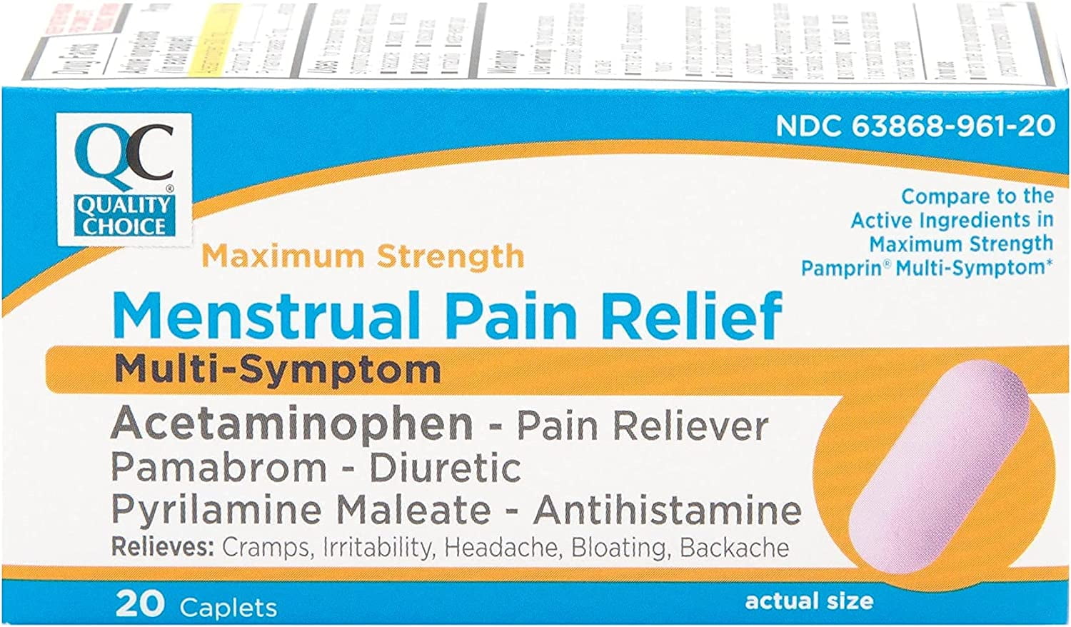 Quality Choice Maximum Strength Mentrual Pain Relief, Multi Symptom ...