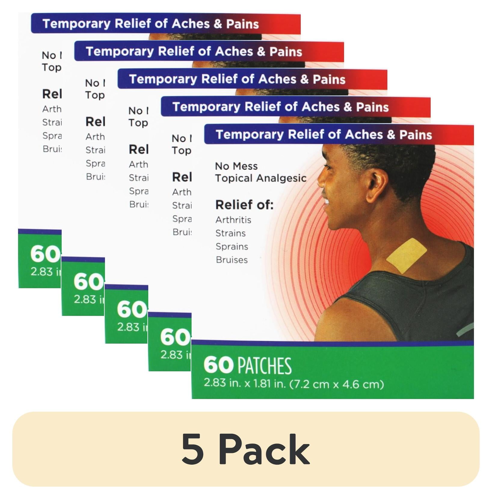 (5 pack) Quality Choice Medicated Relief Patch, Temporary Relief of ...