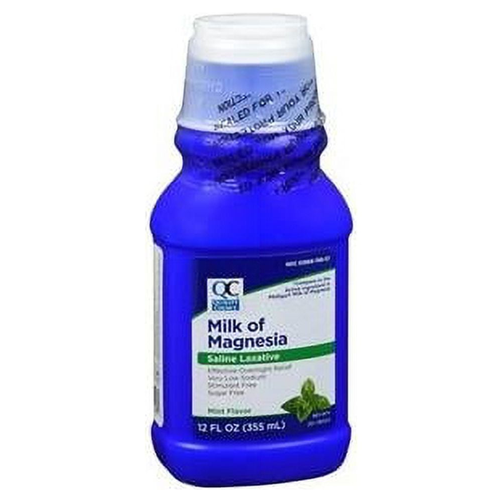 Quality Choice Mint Flavor Milk of Magnesia Liquid Laxative 12oz Each ...