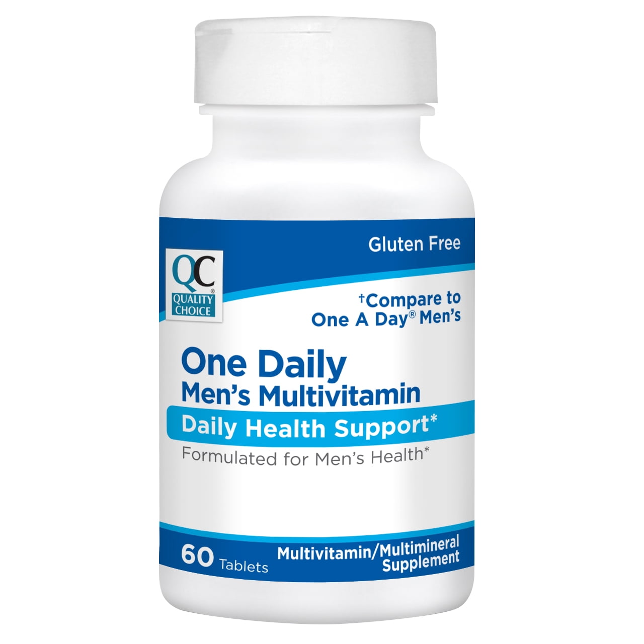 Quality Choice Men's Daily Multivitamin Tablets, 60 Count - Vitamin A C ...