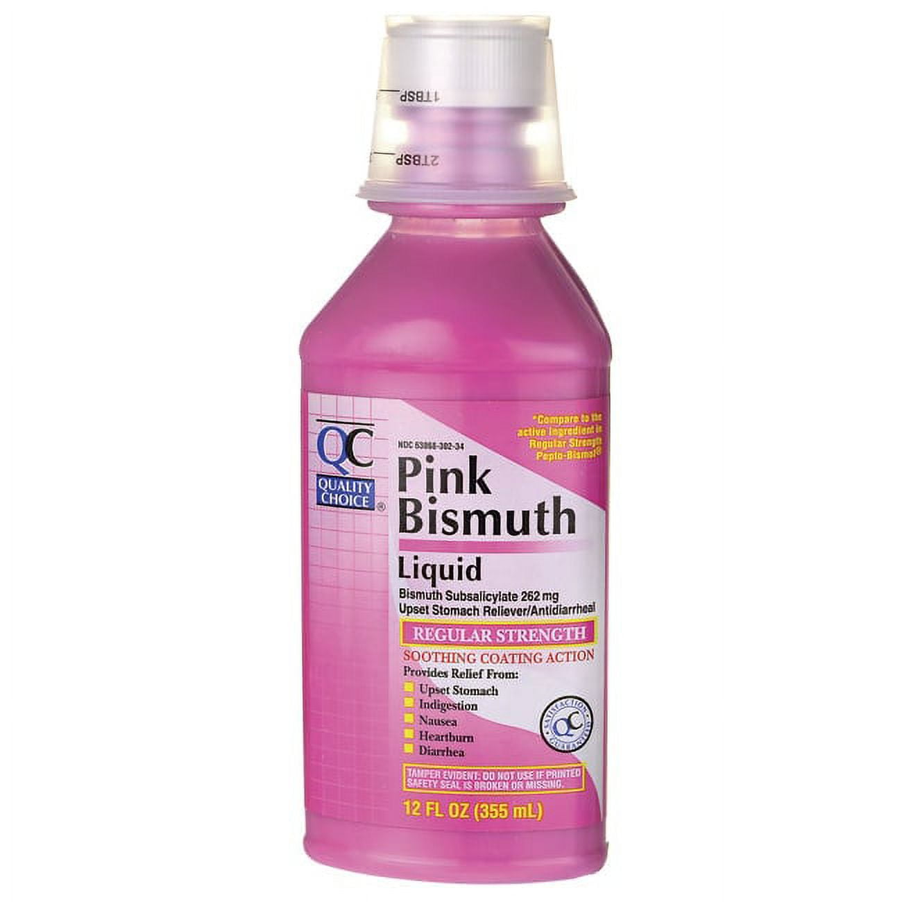 Quality Choice Pink Bismuth - Regular Strength 12 fl oz Liq - Walmart.com