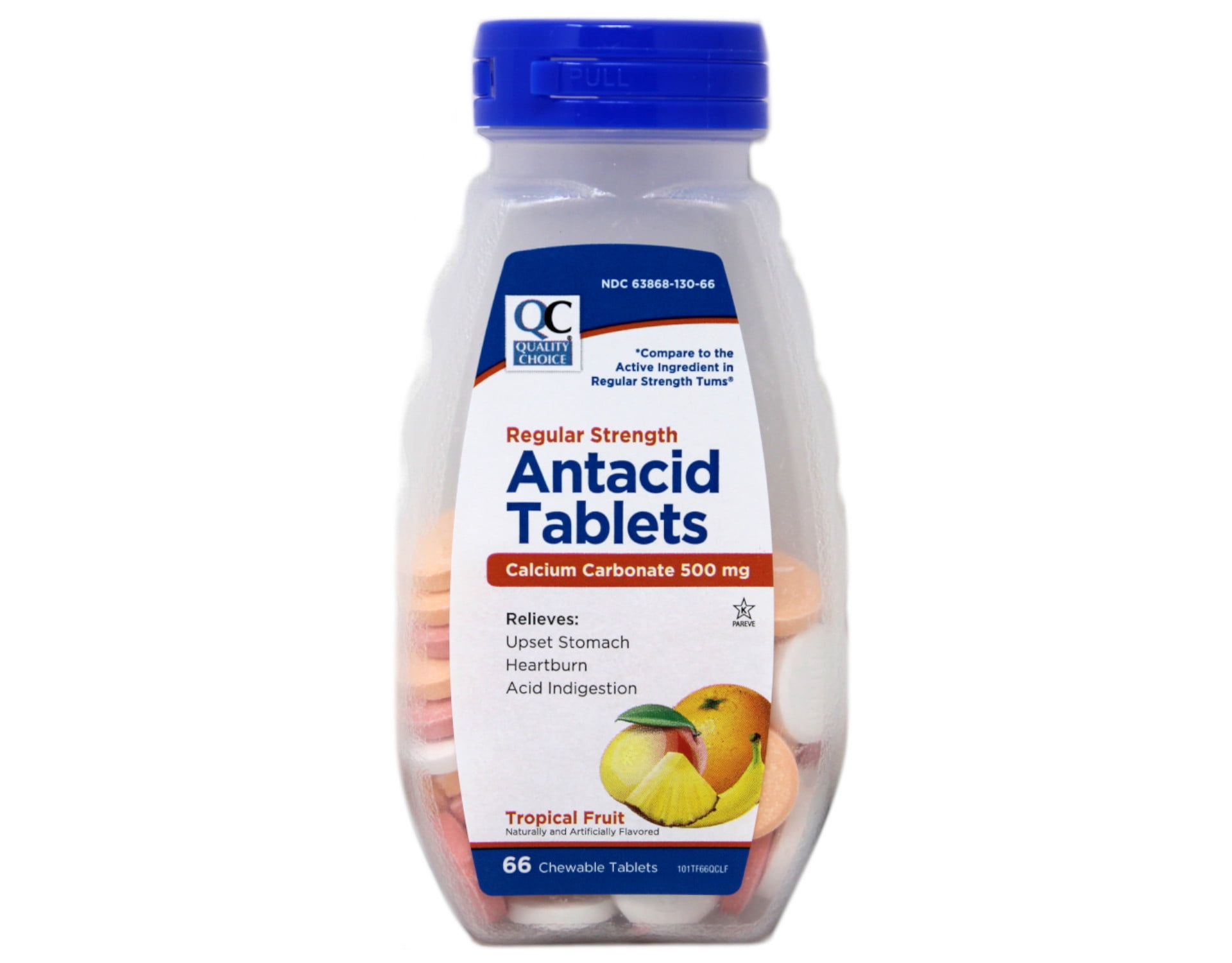 Quality Choice Regular Strength Antacid Tablets 66 Chewable Tablets ...