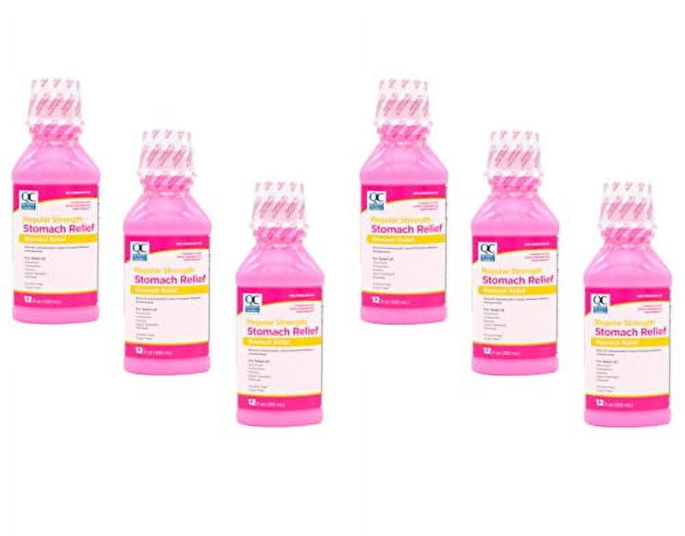 Quality Choice Regular Strength Pink Bismuth Liquid Stomach Relief, 12 ...