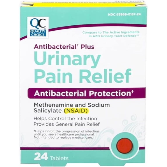 Quality Choice Urinary Pain Relief, Bladder Infection Medicine, 24 ...