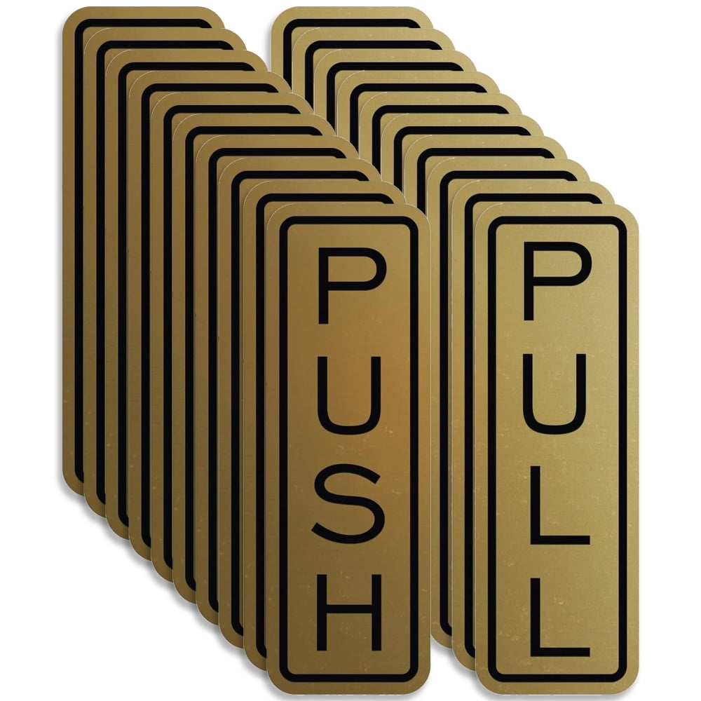 All Quality Classic Vertical Push Pull Door Signs - Great for Glass ...